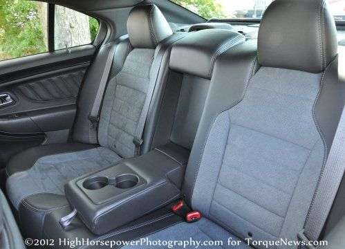 The rear seats of the 2013 Ford Taurus SHO | Torque News